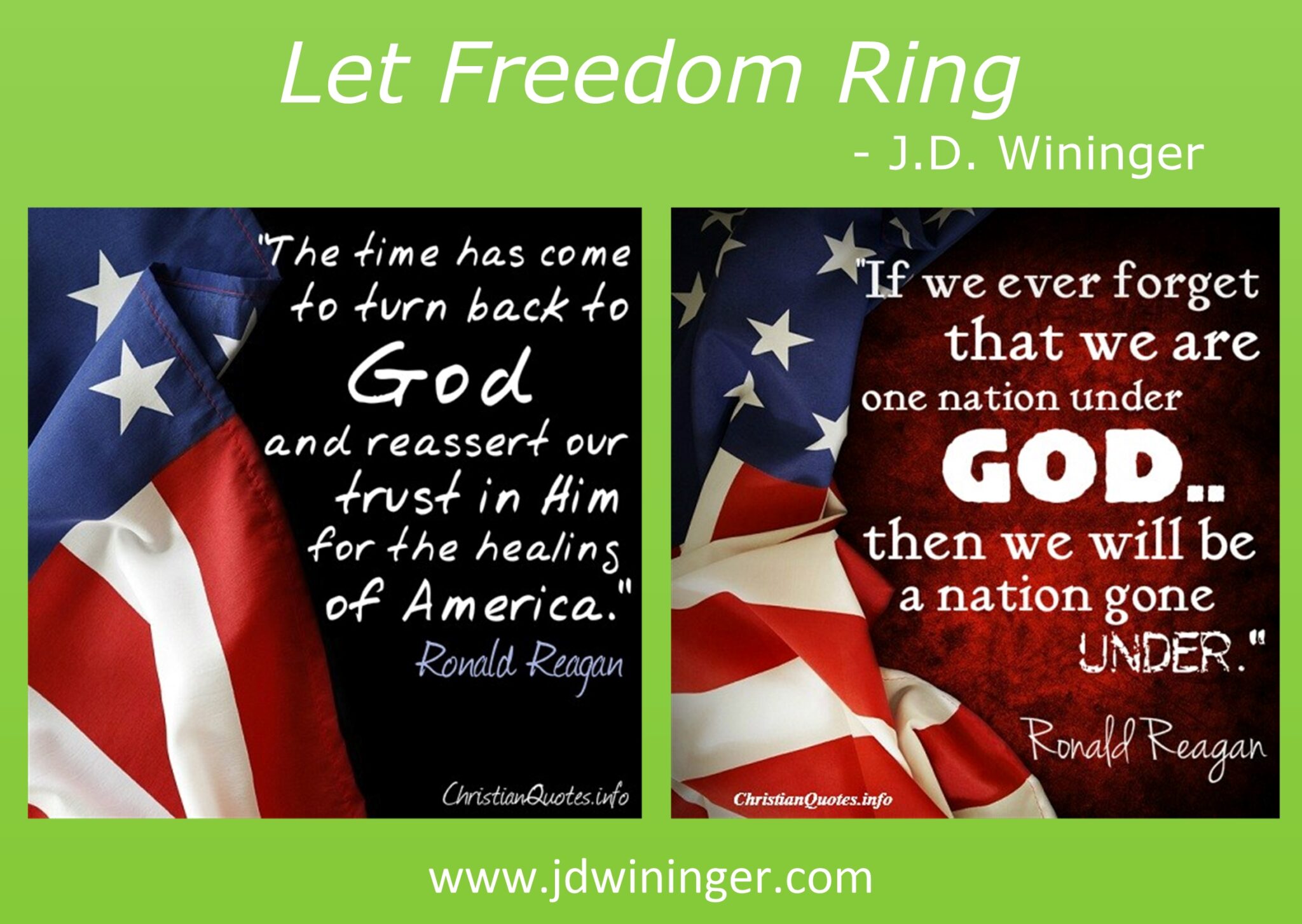 Let Freedom Ring in 2023 - J.D. Wininger, Christian Author